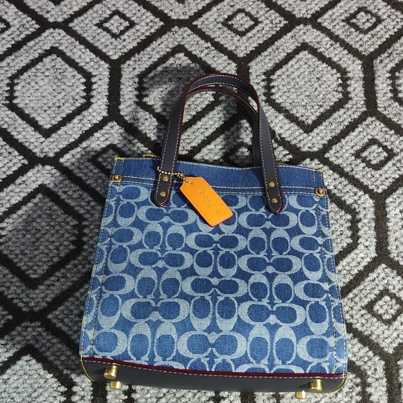 Coach | Bags | Coach Field Tote 22 In Signature Denim | Poshmark